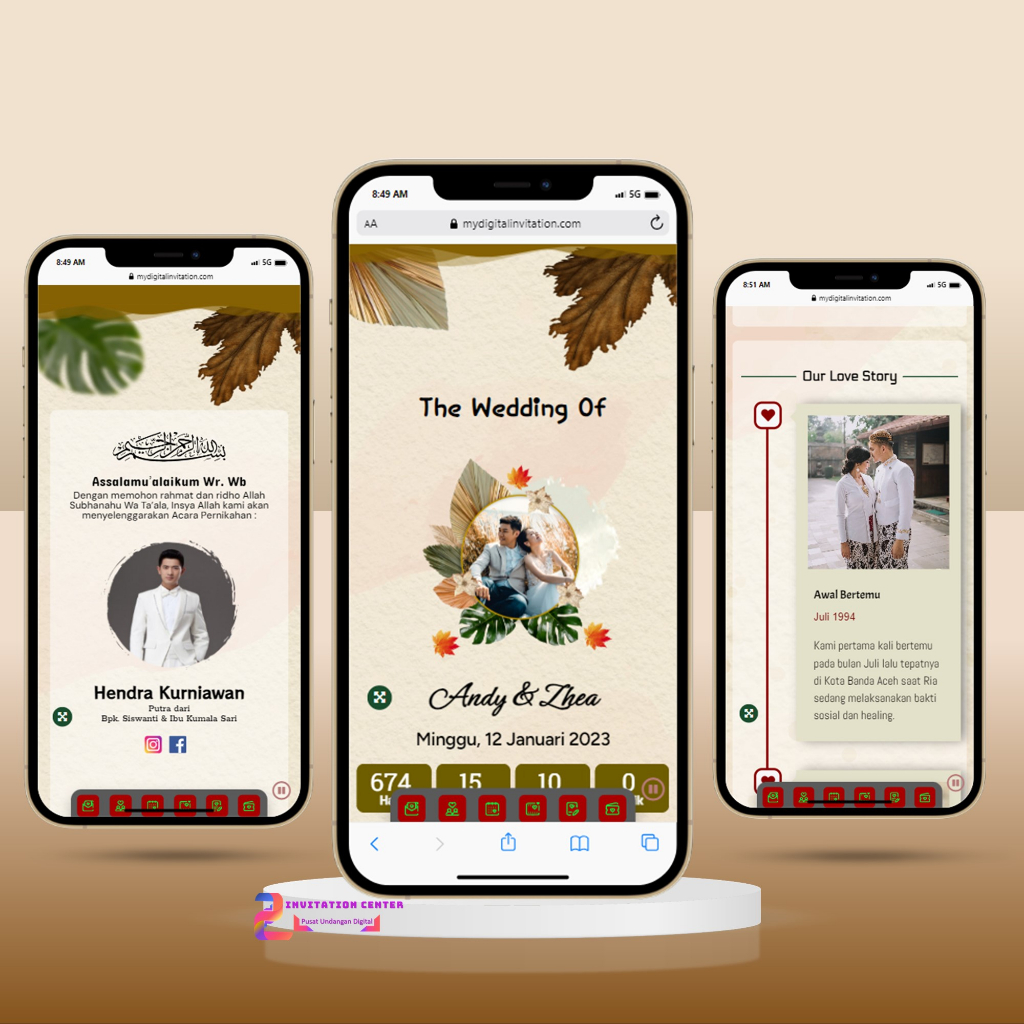 Jual Undangan Digital Website Pernikahan / Undangan Digital Web - Tema Foto & Tanpa Foto ...