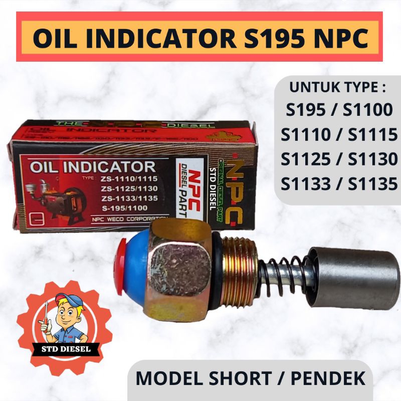 Jual OIL INDICATOR MERK NPC MODEL PENDEK S195 S1100 S1110 S1115 S1125 ...