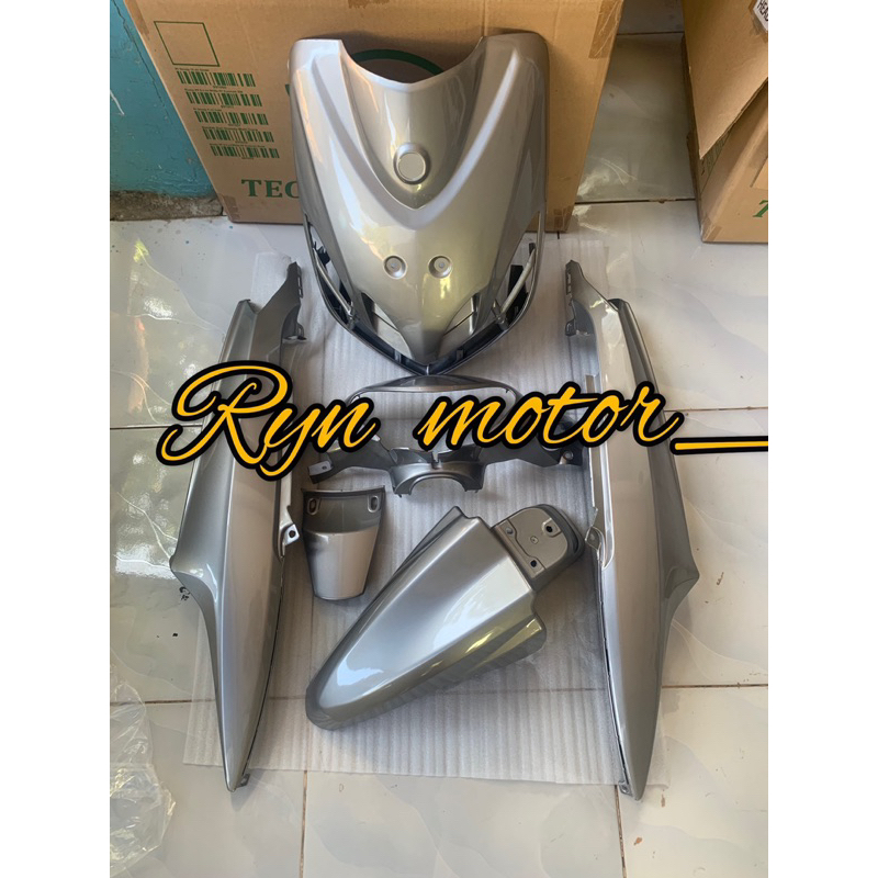Jual cover body full halus yamaha mio smile silver custom | Shopee ...