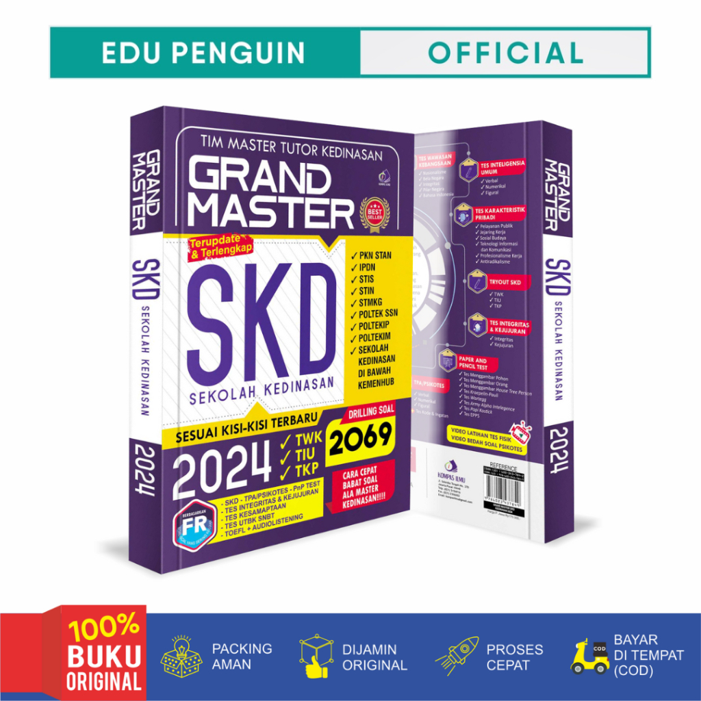 Jual Buku Skd Sekolah Kedinasan 2024 Edu Penguin Buku Grand Master