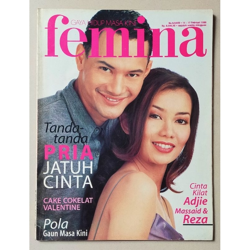 Jual Majalah Femina 11 Februari 1999 - Cover Adjie Massaid and Reza ...