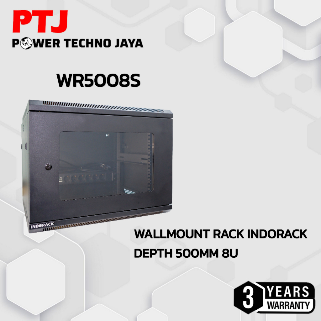 Jual WR5008S RAK SERVER INDORACK WR5008S WALLMOUNT RACK DEPTH 500MM 8U ...