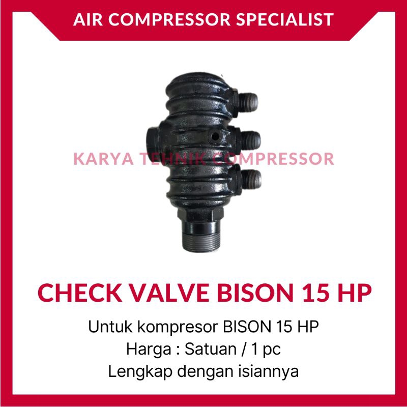 Jual Check Valve Kompresor Udara BISON 15 HP | Shopee Indonesia