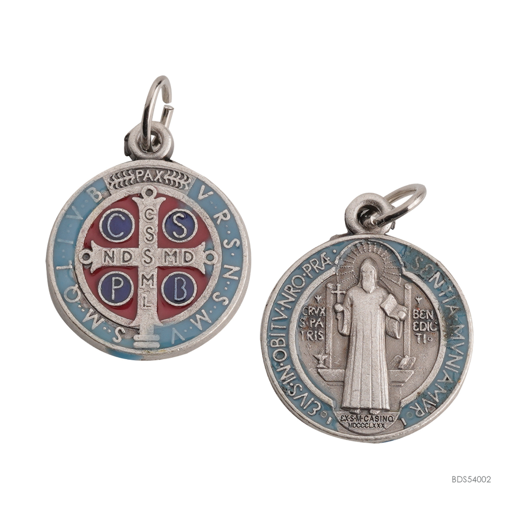 Jual Medali St Benedict 2.1cm Dengan Enamel Doa Katolik | Shopee Indonesia