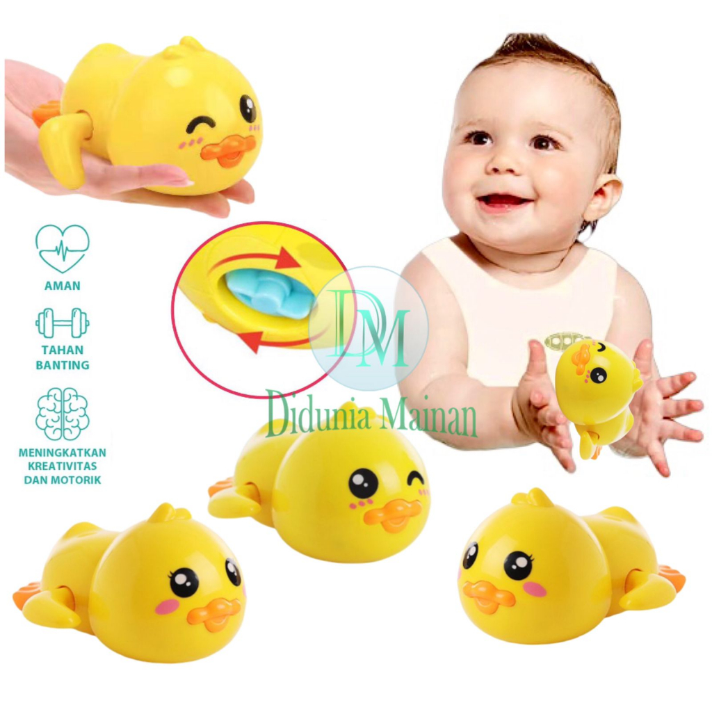 Jual Mainan mandi anak bayi bebek berenang bath toys cute animal ...