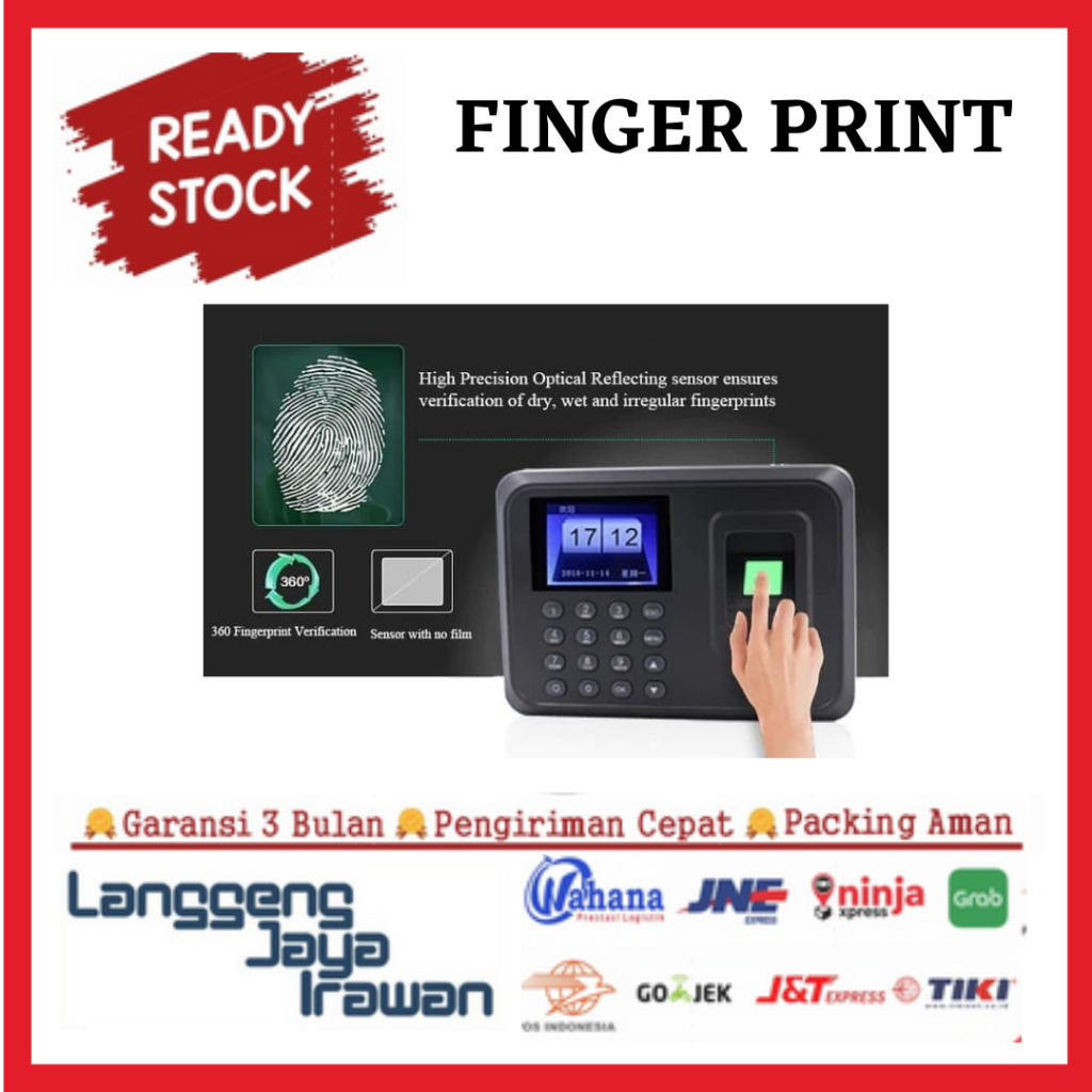Jual MESIN ABSEN A3 FINGERPRINT SIDIK JARI MESIN ABSENI FINGER PRINT ...