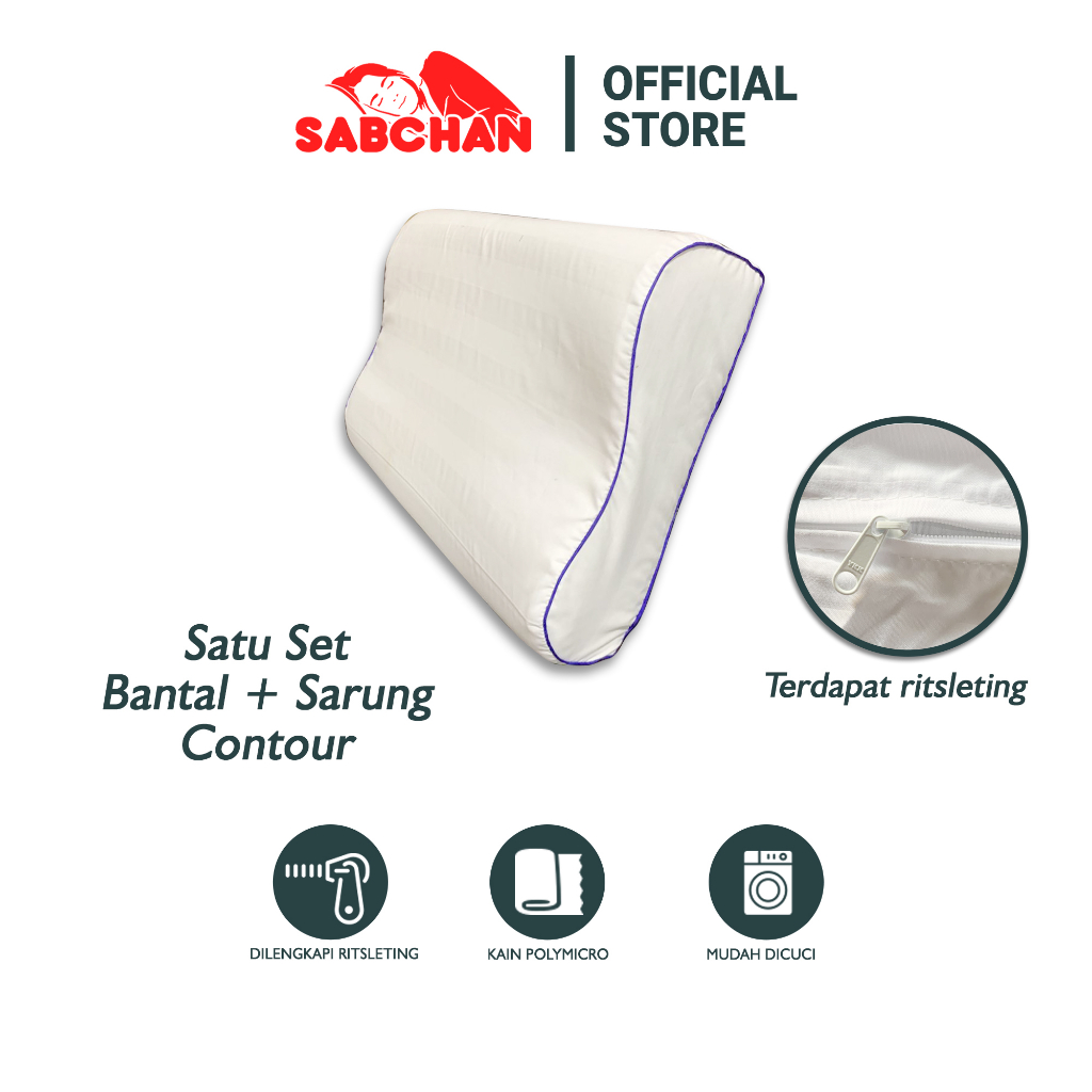 Jual Sabchan - Bantal Kesehatan Tidur Dengan Sarung Contour Memory Foam ...