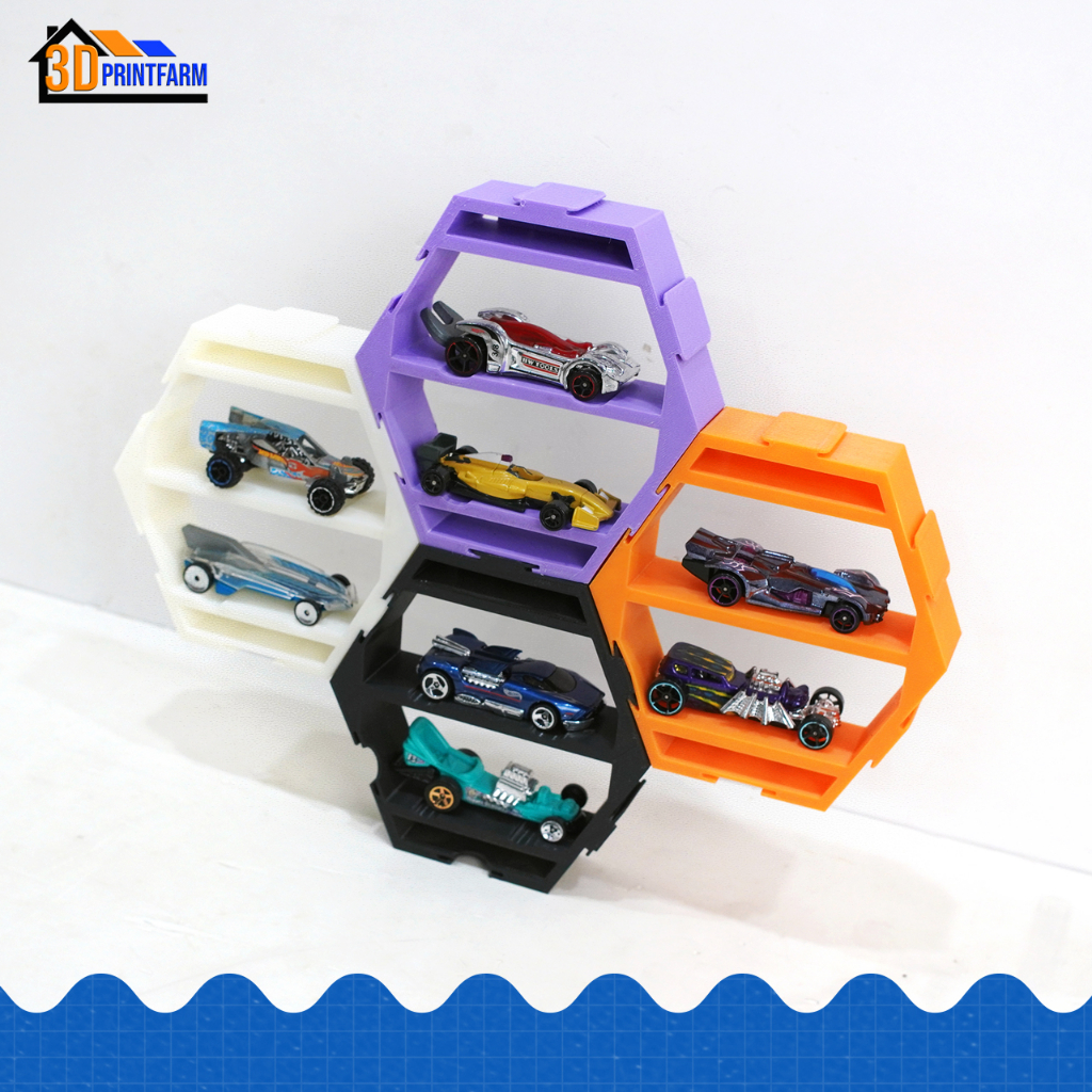 Jual Rak Display Diecast Hotwheels Mini GT 1:64 Hexagon Modular ...
