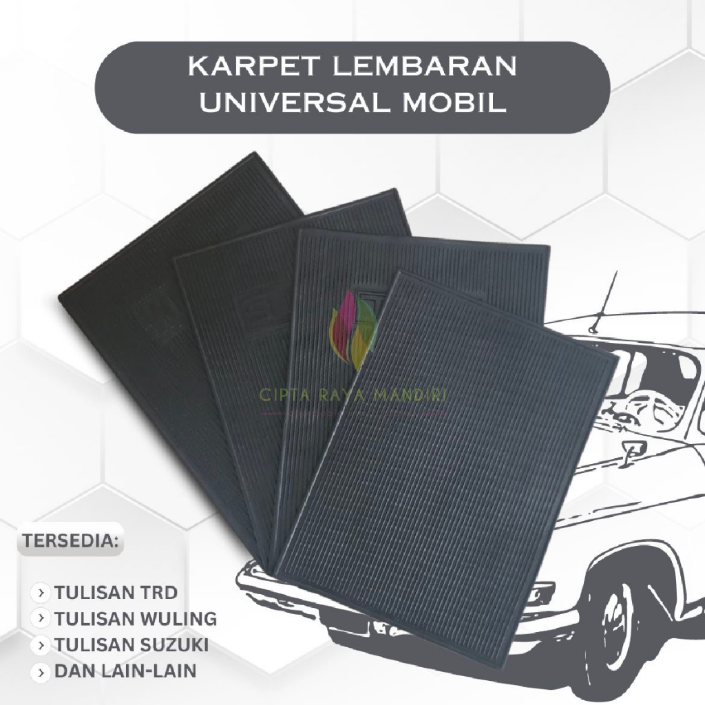 Jual Karpet Karet Lantai Mobil TRD Polos / Karpet Universal Mobil ...