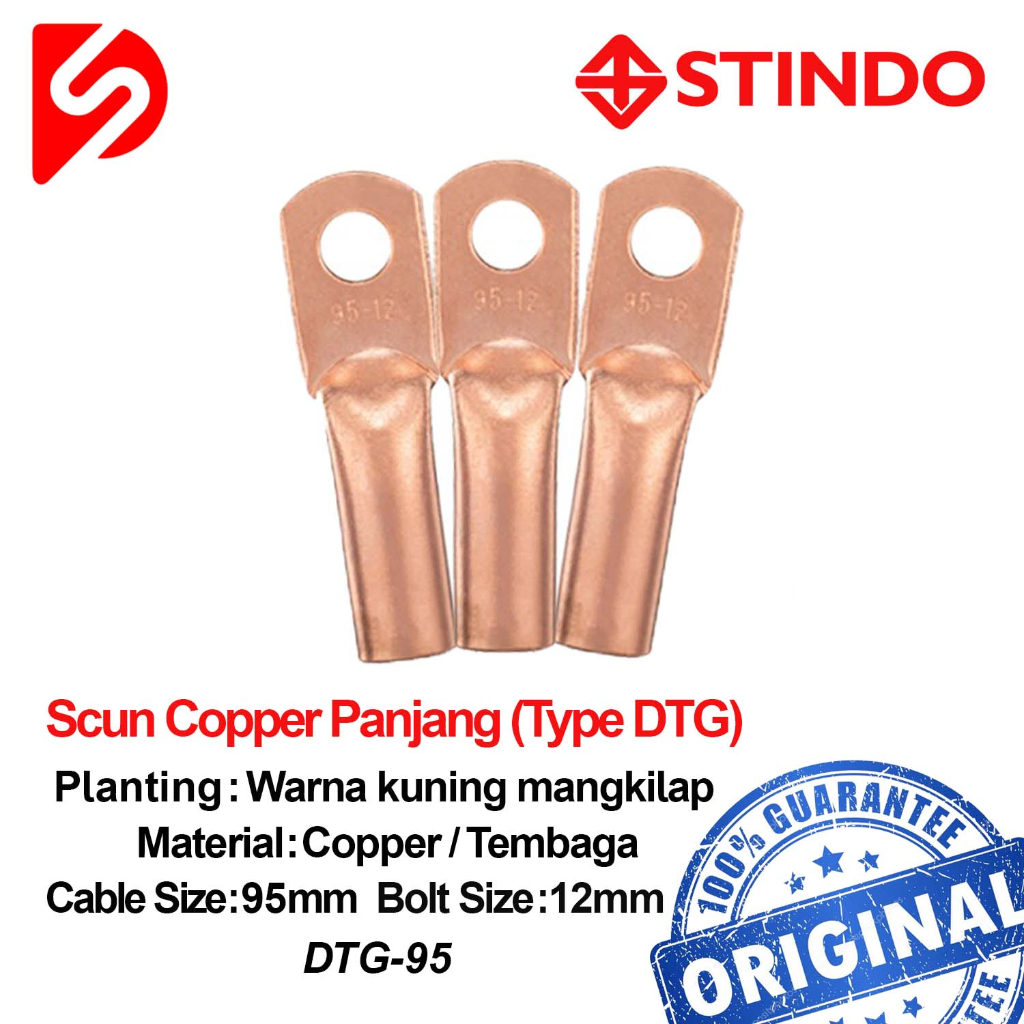 Jual Skun Tembaga / Scun Copper Panjang DTG-95 / DTG95 STINDO | Shopee ...
