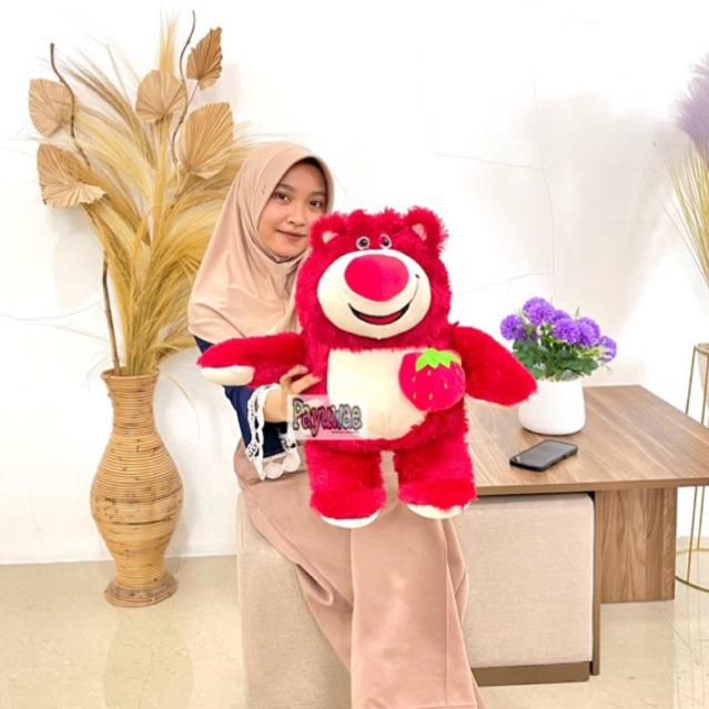 Jual Boneka Lotso XL Bear Strawberry Toy Story Mainan Lucu Ukuran Besar ...