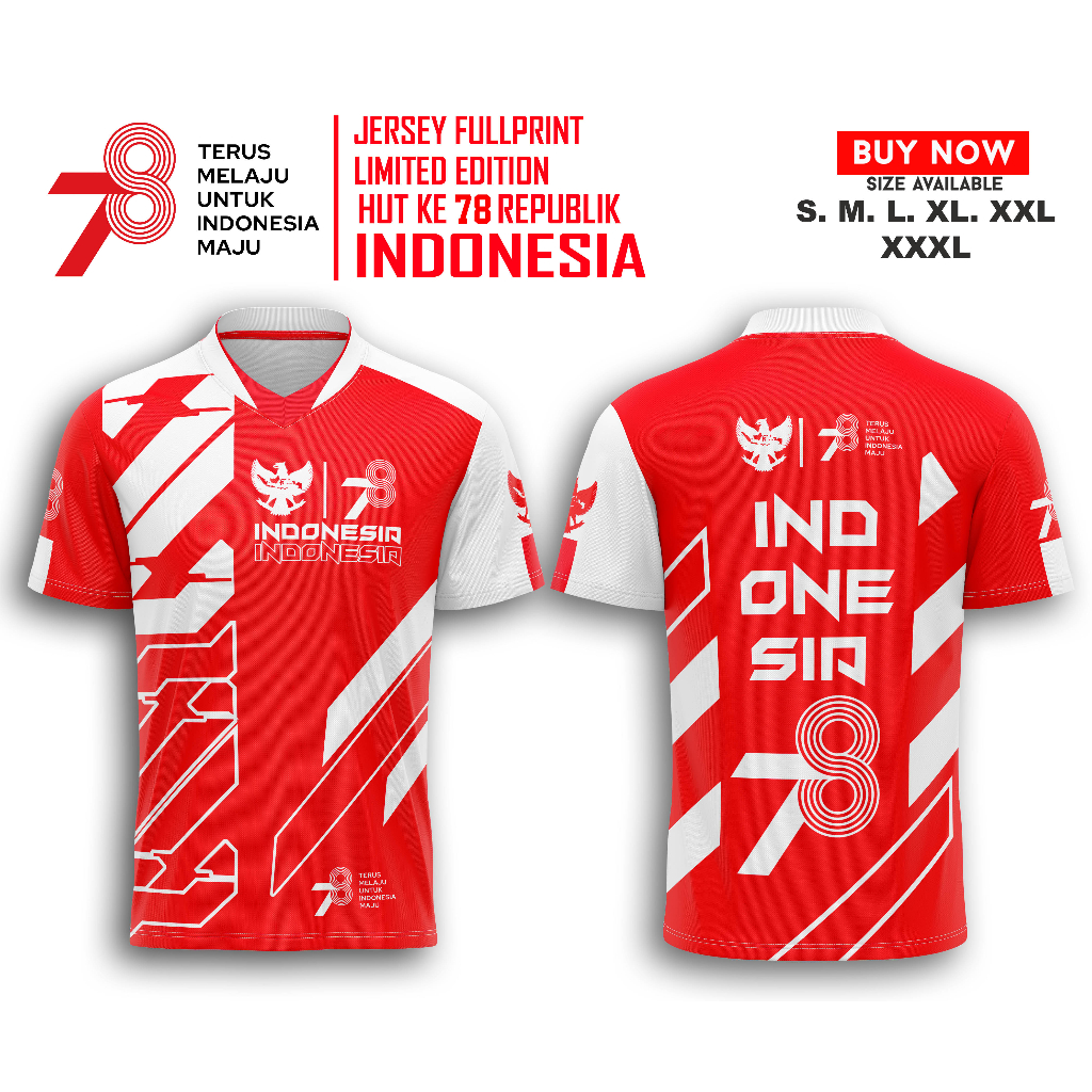 Jual JERSEY KEMERDEKAAN INDONESIA HUT RI 78 2023 | Shopee Indonesia
