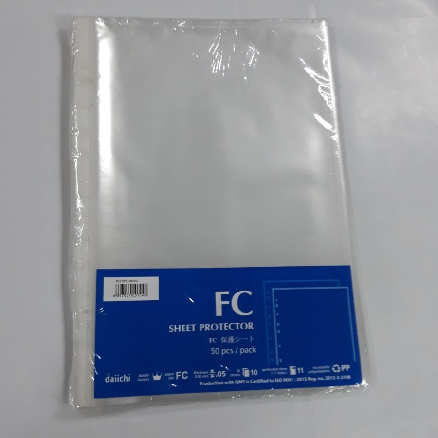 Jual PP Pocket / Sheet Protector Folio Daiichi per set isi 20/50 lbr ...