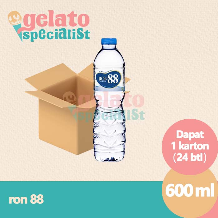 Jual RON88 Air Mineral Botol 600ml 1 dus isi 24pcs | Shopee Indonesia