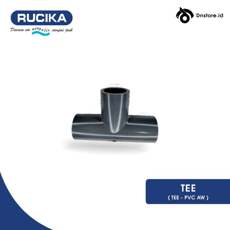 Jual SAMBUNGAN TEE/TEE RUCIKA PVC (AW) Original, Size 1/2 Inch - 3/4 Inch | Shopee Indonesia