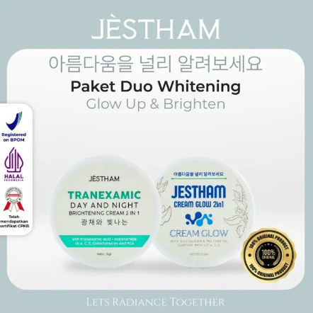 Jual READY !! PAKET DUO WHITENING JESTHAM ( CREAM KOREA JESTHAM + CREAM ...