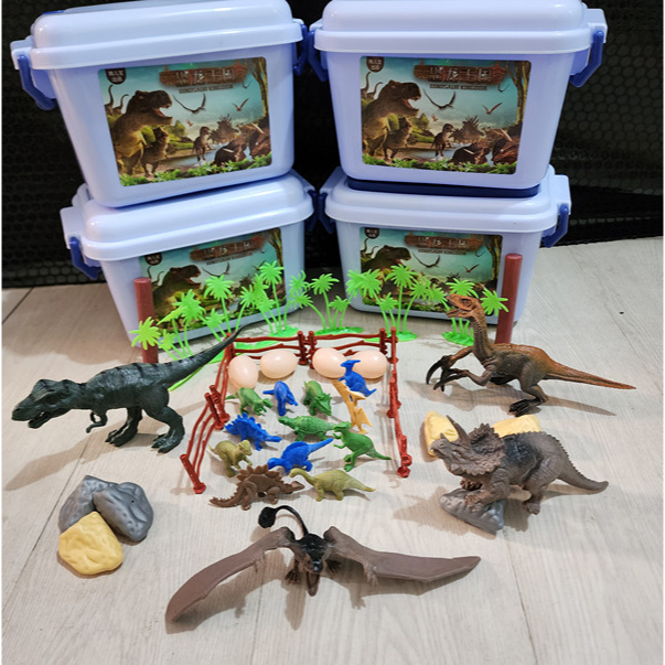 Jual MAINAN FIGURE DINOSAURUS BOX CONTAINER SET FOREST DINO | Shopee ...
