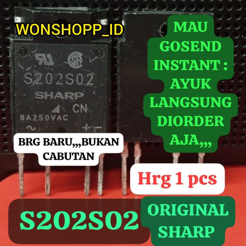 Jual SOLID STATE RELAY SSR S202S02 8A 250V SHARP ORIGINAL | Shopee Indonesia