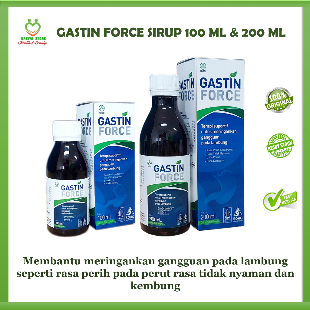 Jual GASTIN FORCE Sirup 100 ML dan 200 ML - Obat Herbal Untuk Lambung ...