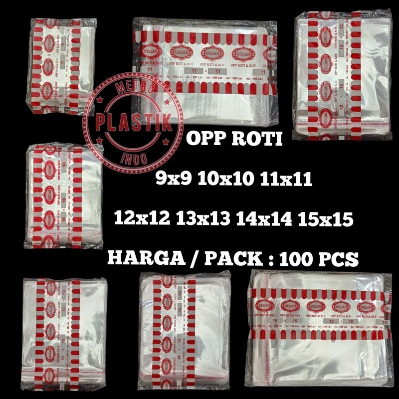 Jual Plastik OPP 9x9 10x10 11x11 12x12 13x13 14x14 15x15 Seal Bening Isi 100 Lembar / Plastik ...