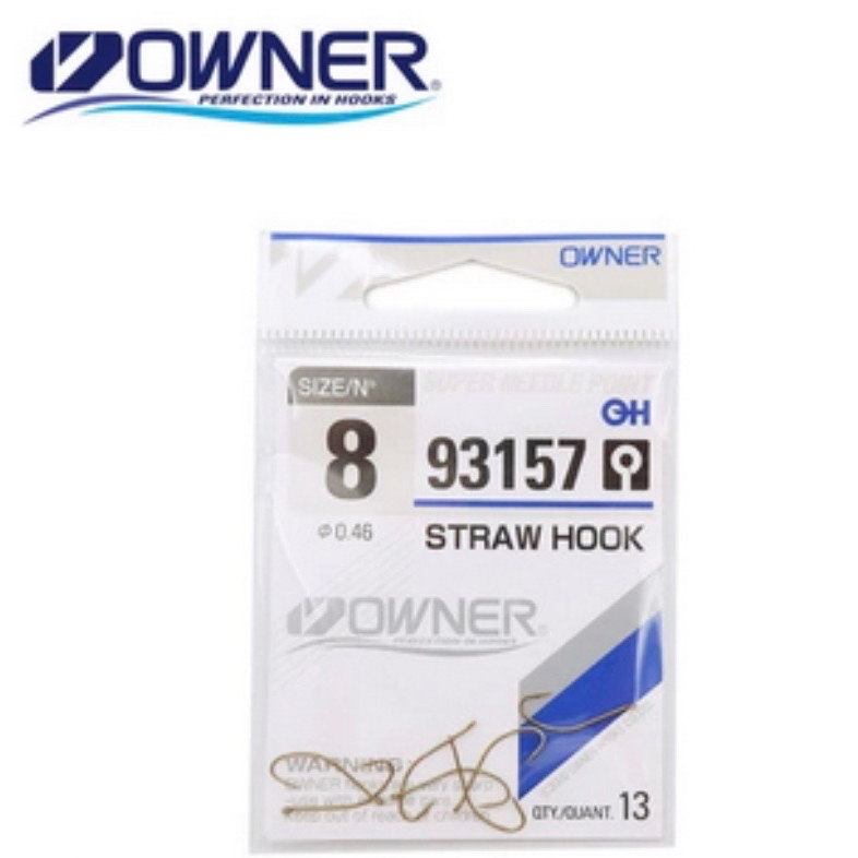 Jual kail Pancing Owner Straw Hook 93157 original made in Japan | Shopee Indonesia