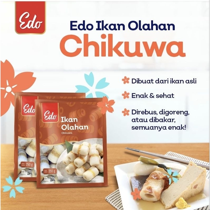 Jual edo chikuwa 250 gr / chikuwa frozen / edo seaafod / edo ikan ...