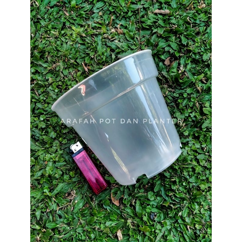 Jual TERBATAS pot bunga murah bening Uk. 15 transparan tinggi aesthetic ...