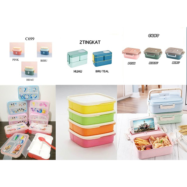 Jual Kotak Tempat Makan Lunch Box PP Jerami Gandum Bento Set 1000ml ... Jual Kotak Tempat Makan Lunch Box PP Jerami Gandum Bento Set 1000ml ...