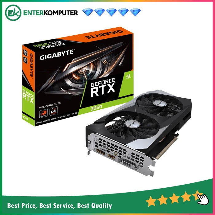 Jual Gigabyte GeForce RTX 3050 8GB GDDR6 Windforce OC - GV-N3050WF2OC-8GD | Shopee Indonesia
