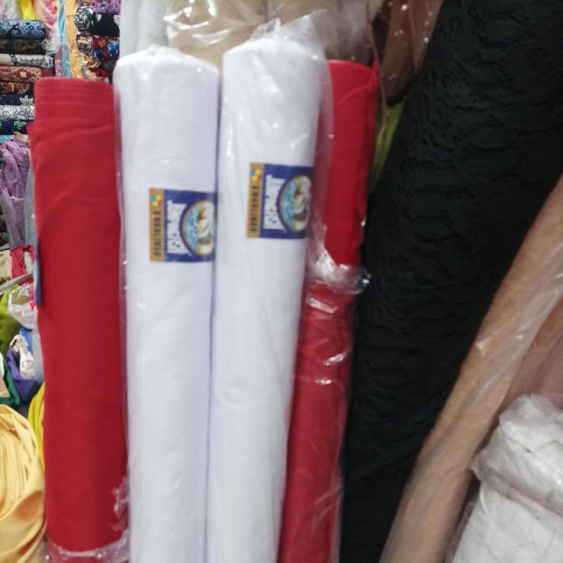 Jual kain tetron jumping, katun golden mella polos bidang kecil 115 cm ...