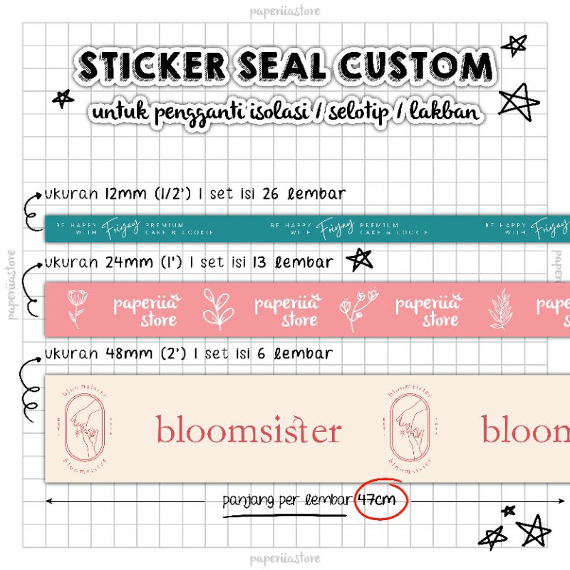 Jual STICKER SEAL CUSTOM untuk pengganti isolasi / selotip / lakban ...