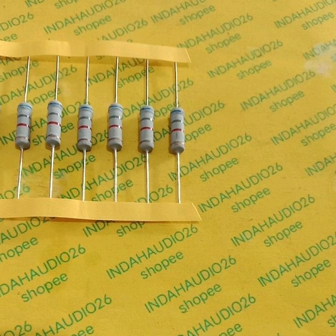 Jual taiwan 6K8 2W 5 persen 6.8k 2 Watt resistor 6.8 kiloohm 2watt 6.8 ...