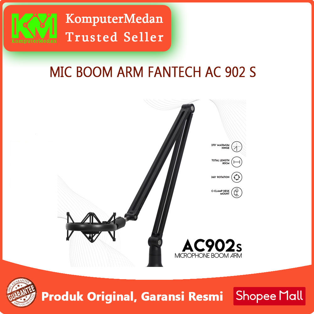 Jual Fantech Stand Mic Meja Boom Arm Adjustable AC902S for LEVIOSA ...