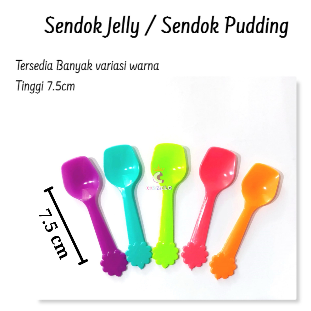 Jual Sendok Jelly / Puding (Bening / Warna) isi 100 pcs Merk Tip Top ...