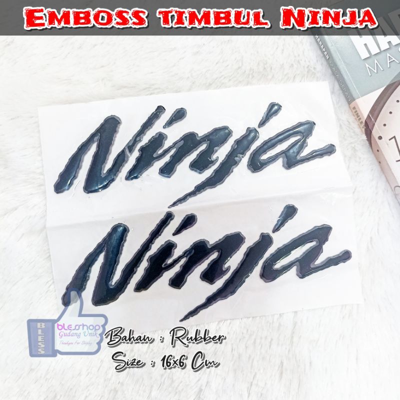 Jual Stiker Emboss Ninja Sticker Logo Kawasaki Emblem Tanki | Shopee ...