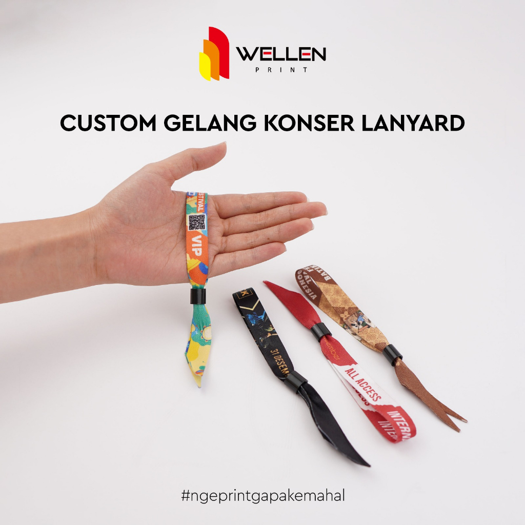 Jual WELLEN PRINT - Cetak Gelang Konser Tiket Custom / Print Wristband Wrist Pass Gelang Lanyard ...