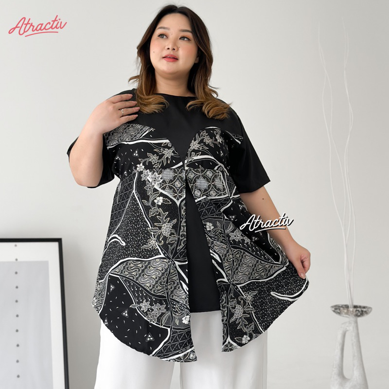 Jual ATRACTIV Batik Jumbo Wanita LD120 LD130 LD135 LD142 Batik Big Size ...