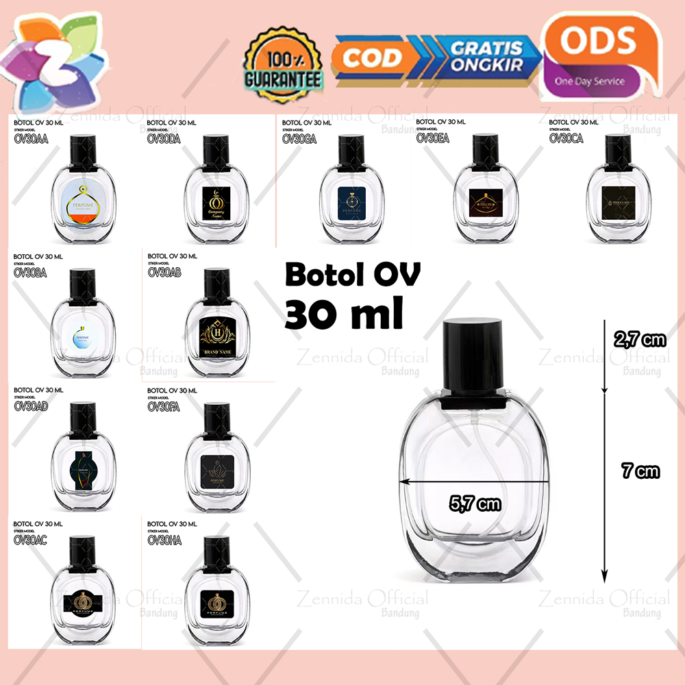 Jual Stiker Botol Parfum OV 30 ml Oval Parfume Sticker Label Custom ...