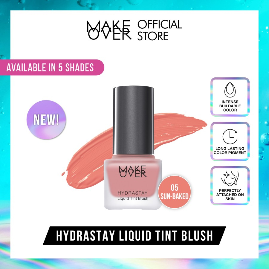Jual Make Over Hydrastay Liquid Tint Blush / Blush On Cair | Shopee ...