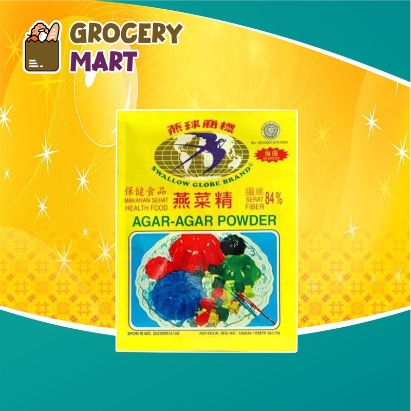 Jual Agar Agar Walet Swallow Globe Brand PUTIH PLAIN 1 Sachet - PUTIH ...