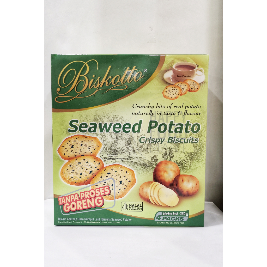 Jual [HALAL] KUGI WAFER STICKS 320 GRAM/BISKOTTO SEAWEED POTATO 360 ...