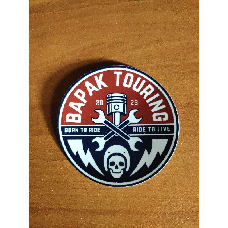 Jual Stiker touring stiker bapak touring not logo not emblem diametar 7 ...