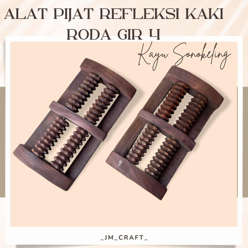 Jual [JM Craft] Alat Pijat & Terapi Refleksi Kaki Roda Gir 4 - Alat ...