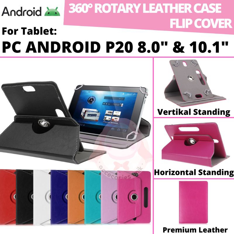 Jual Tablet PC P20 8 10.1 10 inci Inch Android Tab Rotary Case Leather ...