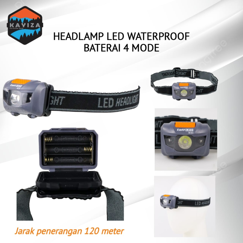 Jual TaffLED Headlamp Lampu Senter Kepala Flashlight Waterproof White ...