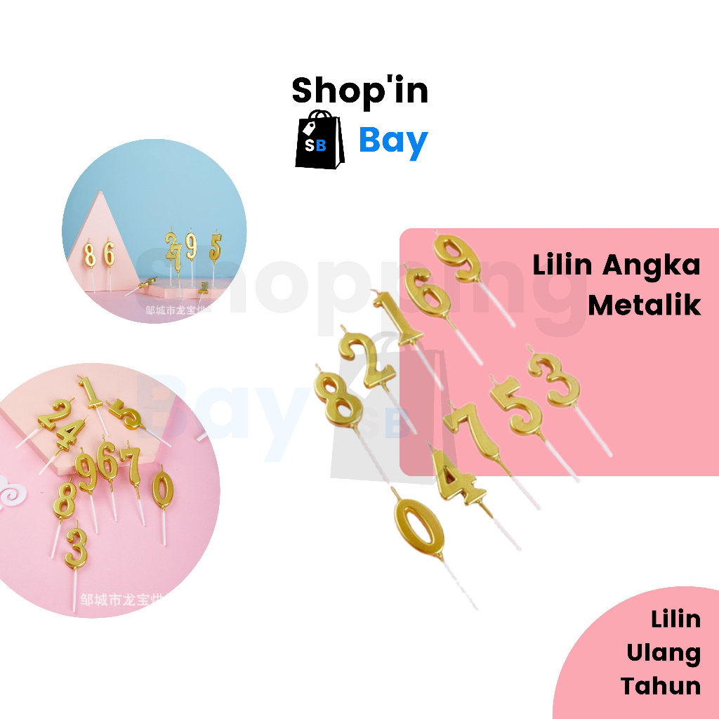 Jual Lilin Angka Metalik / Lilin Ultah Angka / Lilin Ulang Tahun Angka ...