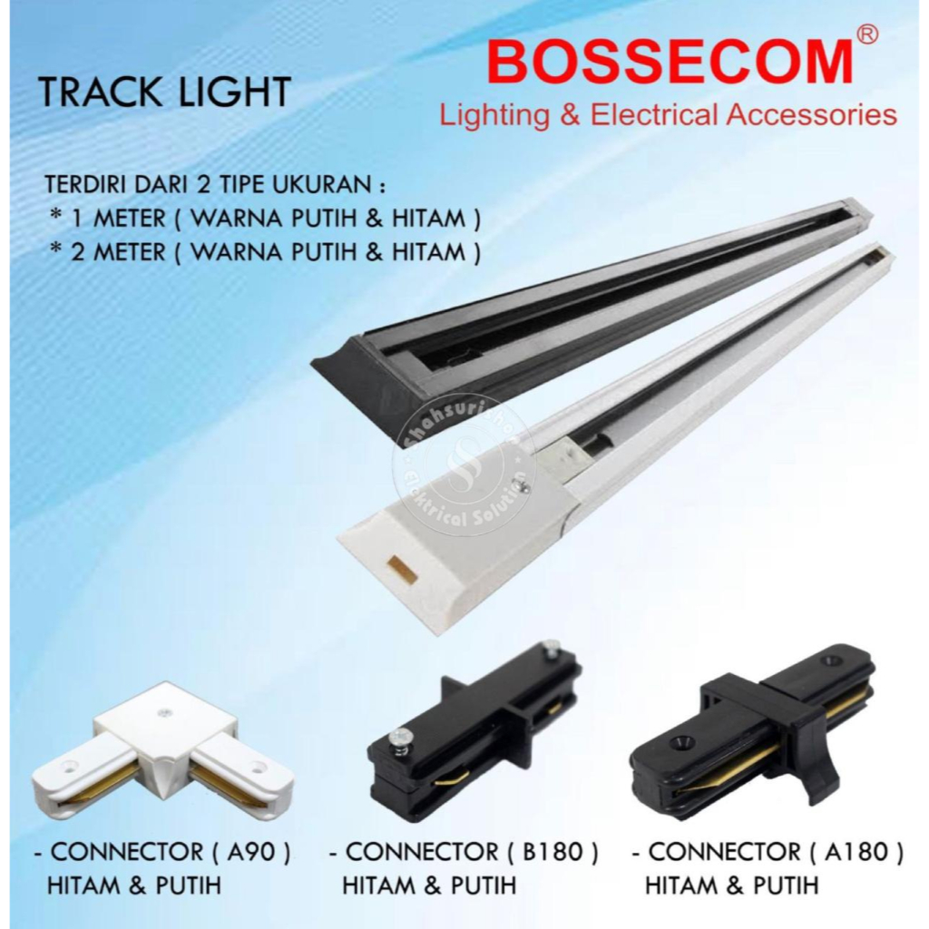Jual BOSSECOM REL TRACK LAMPU PROJEKTOR TRACKLIGHT SPOTLIGHT 1 METER ...