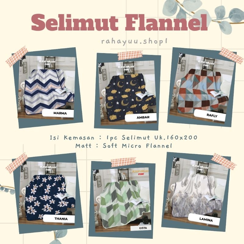 Jual PROMO!! Kintakun Selimut Flannel Selimut Bulu 160x200 Marma Ambar ...