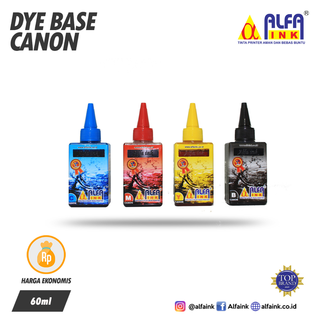 Jual TINTA ALFA INK 60 ML CANON + SPUIT | Shopee Indonesia