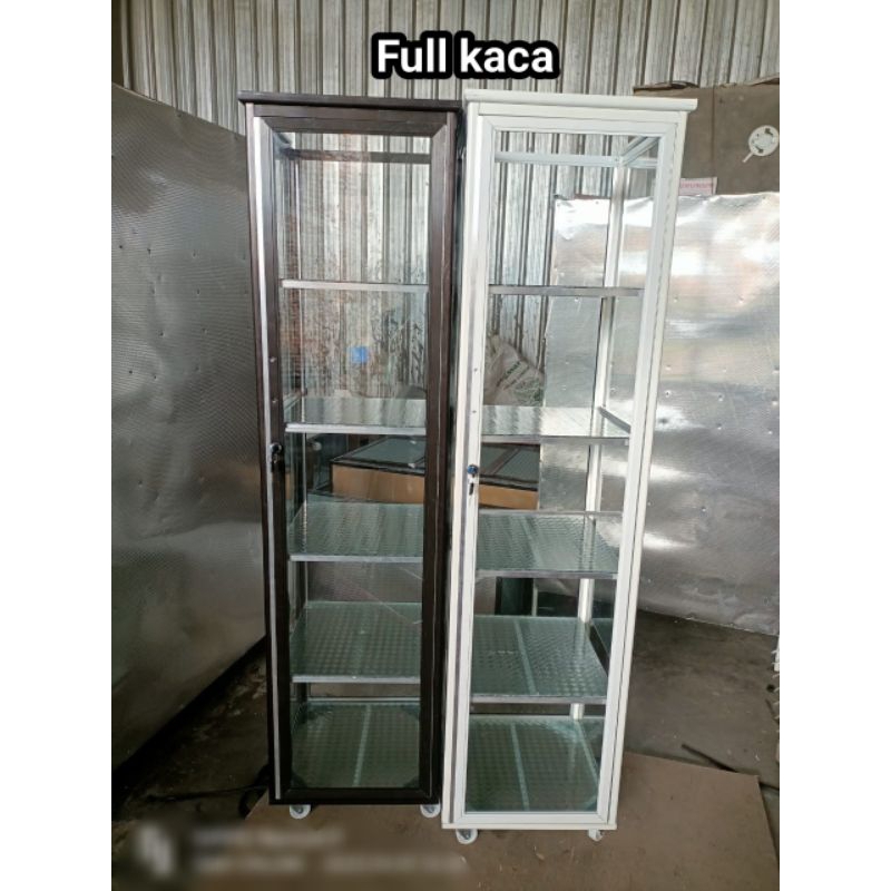 Jual Lemari kaca serbaguna / rak helm / rak display /lemari boneka ...